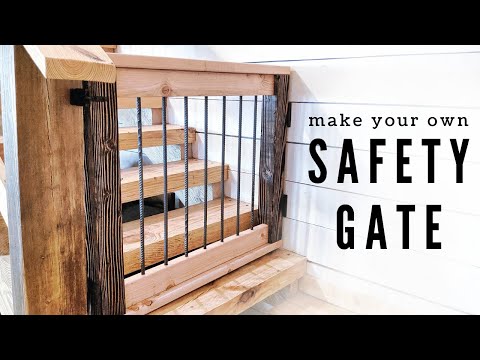 How to Build a SAFETY GATE from 2x4's and REBAR - YouTube