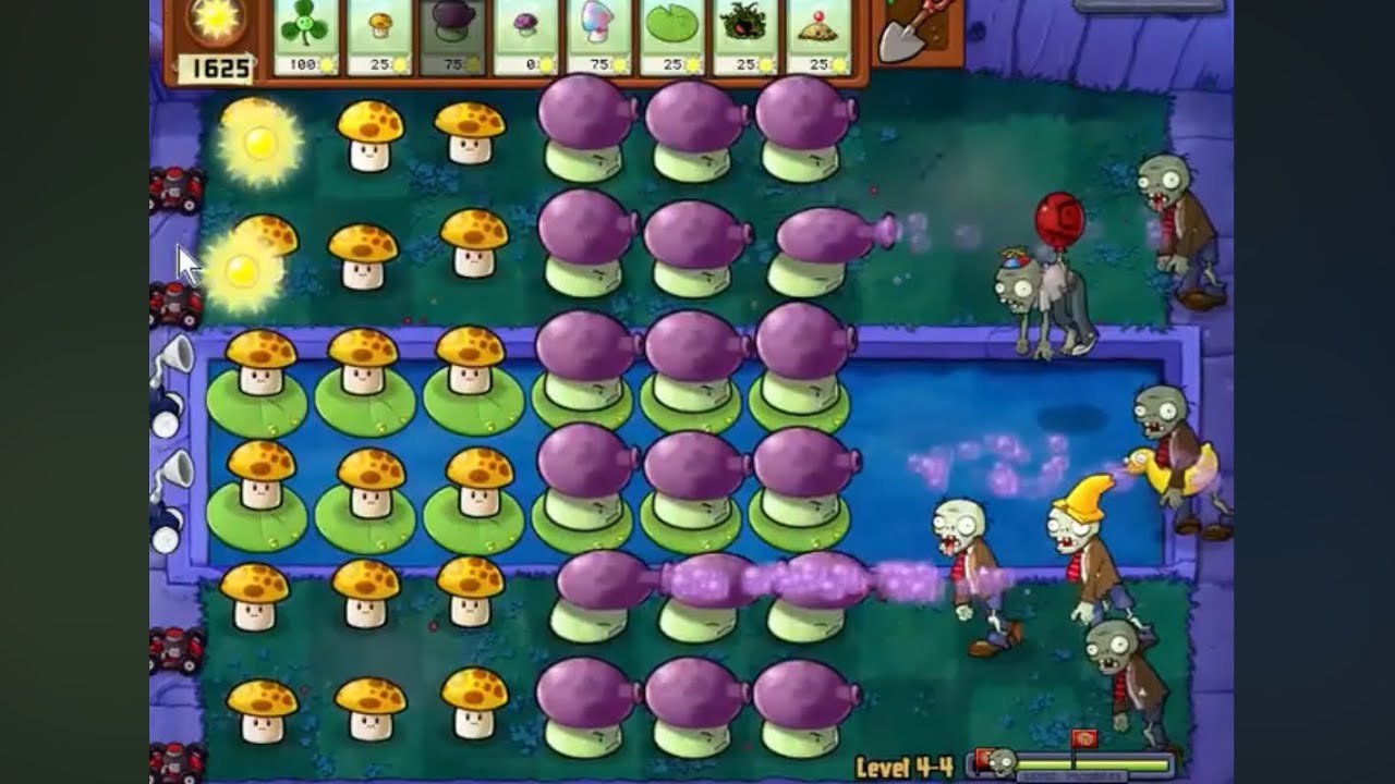 Plants Vs Zombies Level 4-1 to 4-5 Adventure - YouTube