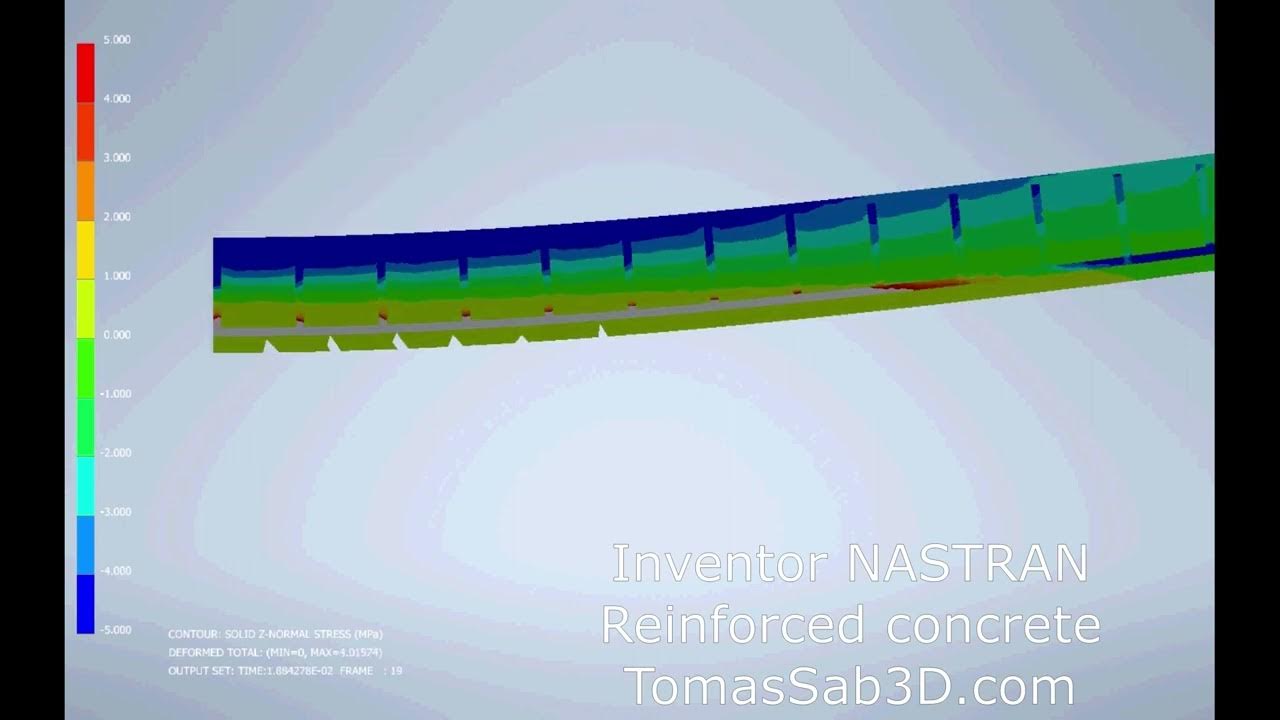 Reinforced Concrete NASTRAN Inventor - YouTube