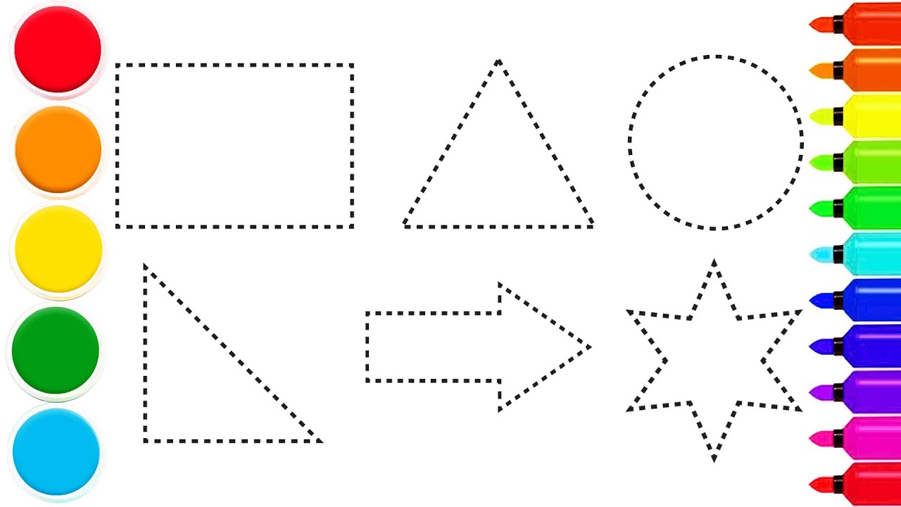 How to draw simple 2d geometric shapes | step by step - YouTube