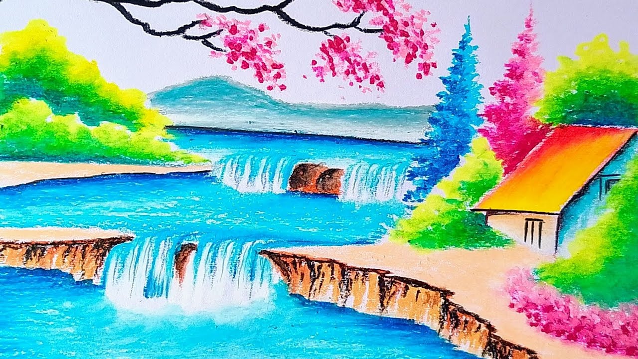 Beautiful landscape drawing for beginners /Beautiful landscape drawing ...