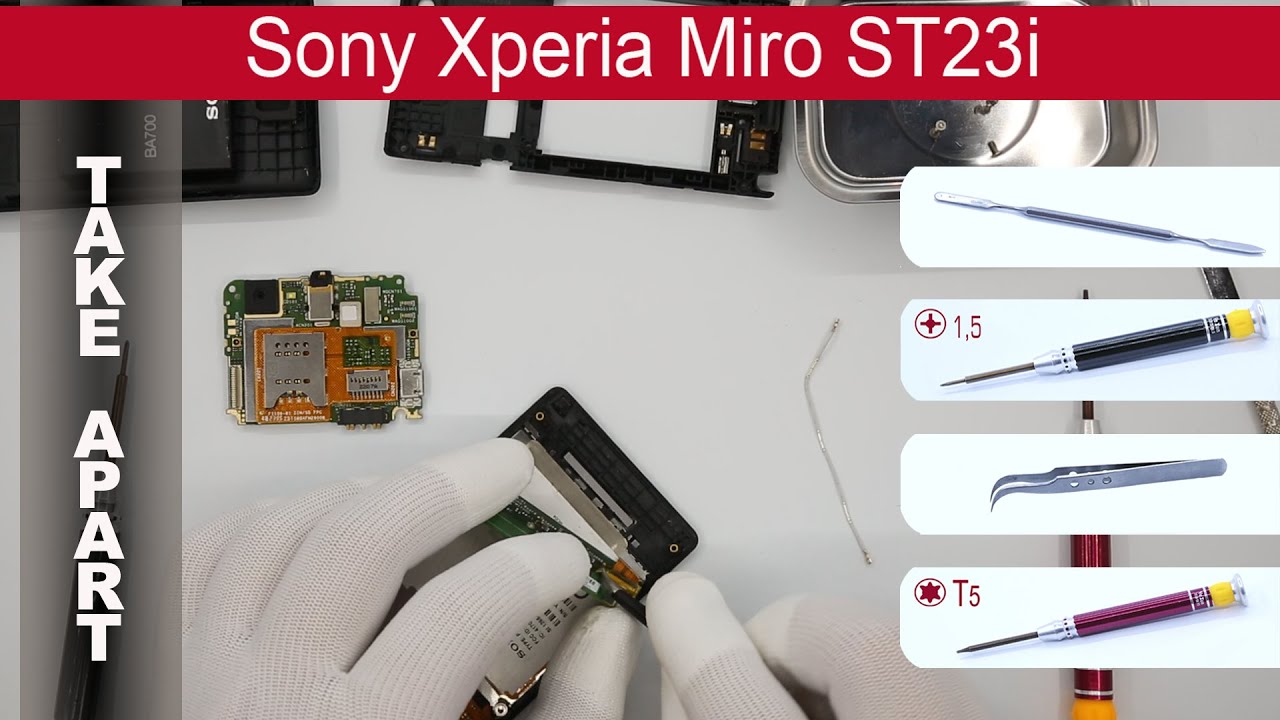 Sony Xperia Miro ST23i 📱 Teardown Take apart Tutorial - YouTube