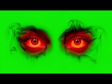 Glow Demon Eyes Green Screen Overlay 🔥👁️ #freevfx | Halloween Horror VFX