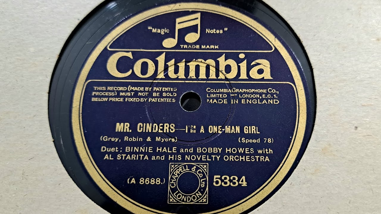 I'm A One Man Girl -- Mr. Cinders. Binnie Hale & Bobby Howes. AL ...