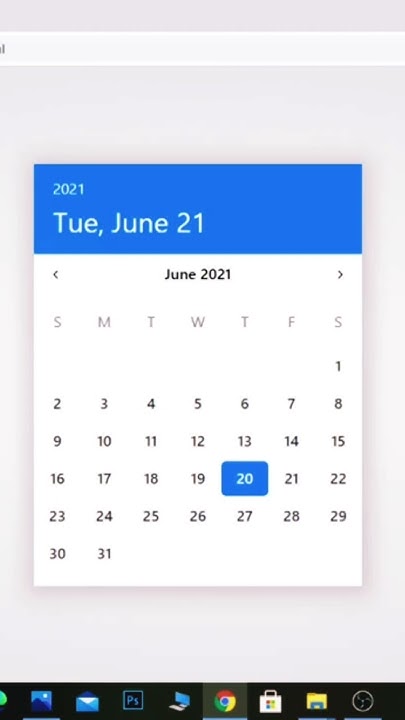 Calendar UI Design Using HTML & CSS Only - YouTube