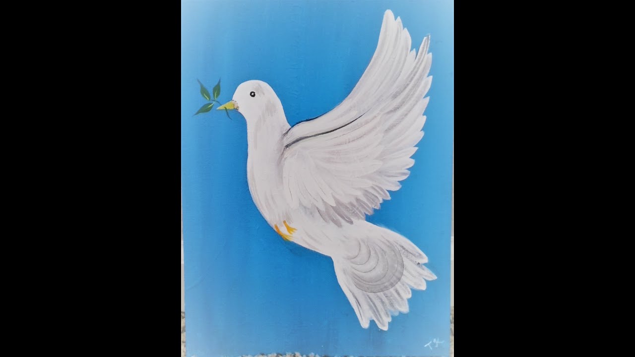 Dove With Acrylic Easy One Stroke Dove Painting Pigeon Painting dove-with-acrylic-easy-one-stroke-dove-painting-pigeon-painting