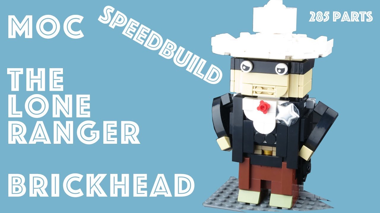 MOC The Lone Ranger - Brickheadz - Speedbuild - YouTube