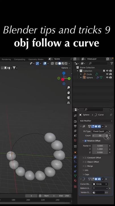 Object follow curve path#blender #blendertutorial #blenderanimation #fyp #spotlight #blendertips ...