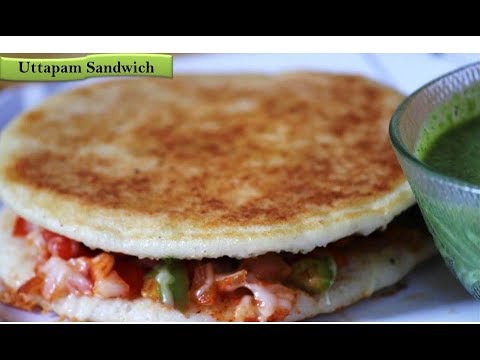 Uttapam Sandwich Recipe|South Indian Snack |How To Make Veg Uttapam ...