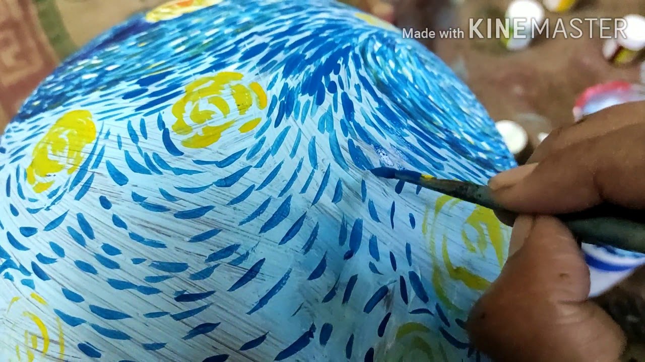 Starry night(recycled an old helmet,and it turned into an amazing ...