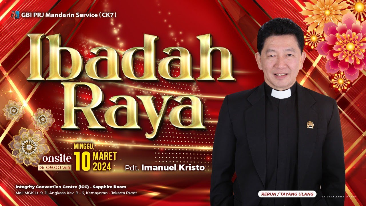 KUASA YESUS MEMULIHKAN - Pdt. Imanuel Kristo - Onsite Mandarin 10 Maret ...