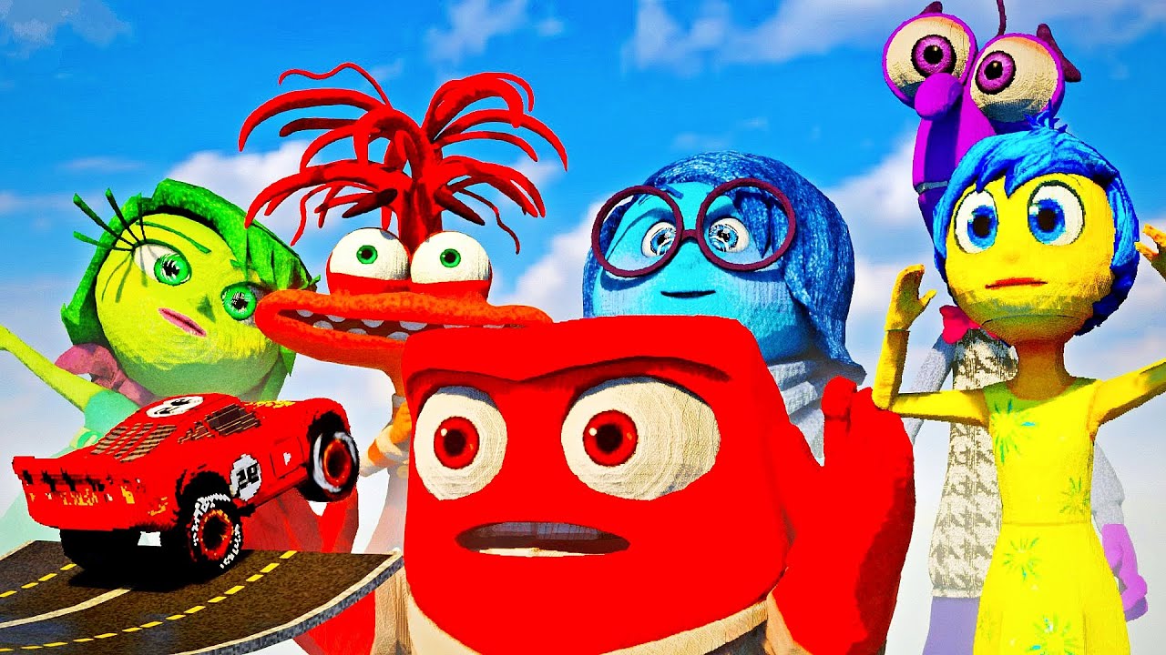 Cars vs INSIDE OUT 2 in Teardown! - YouTube