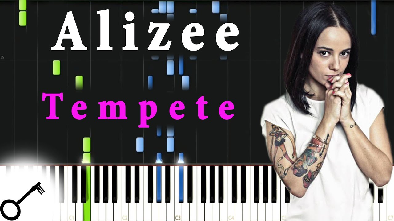 Alizee - Tempete [Piano Tutorial] Synthesia | passkeypiano - YouTube