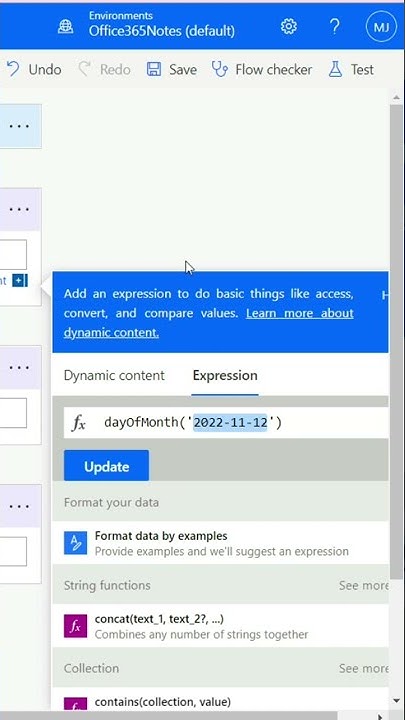 dayOfMonth, dayOfWeek and dayOfYear in Power Automate #shorts 88 - YouTube
