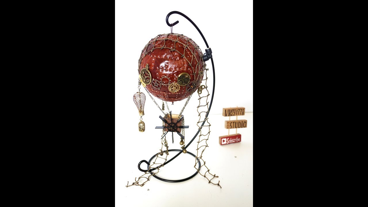 How to make a leather hot air balloon , DIY hot air balloon - YouTube