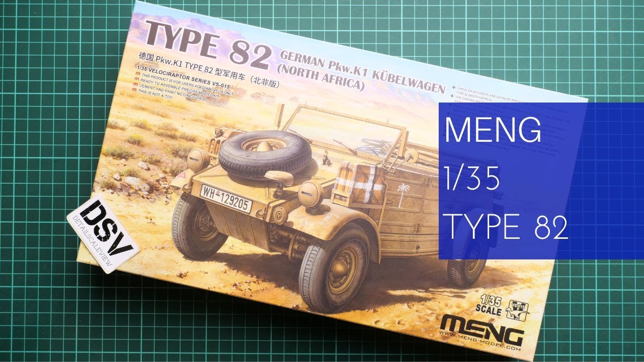Meng 1/35 PKW.K1 Kubelwagen Type 82 North Africa (VS-015) Review - YouTube