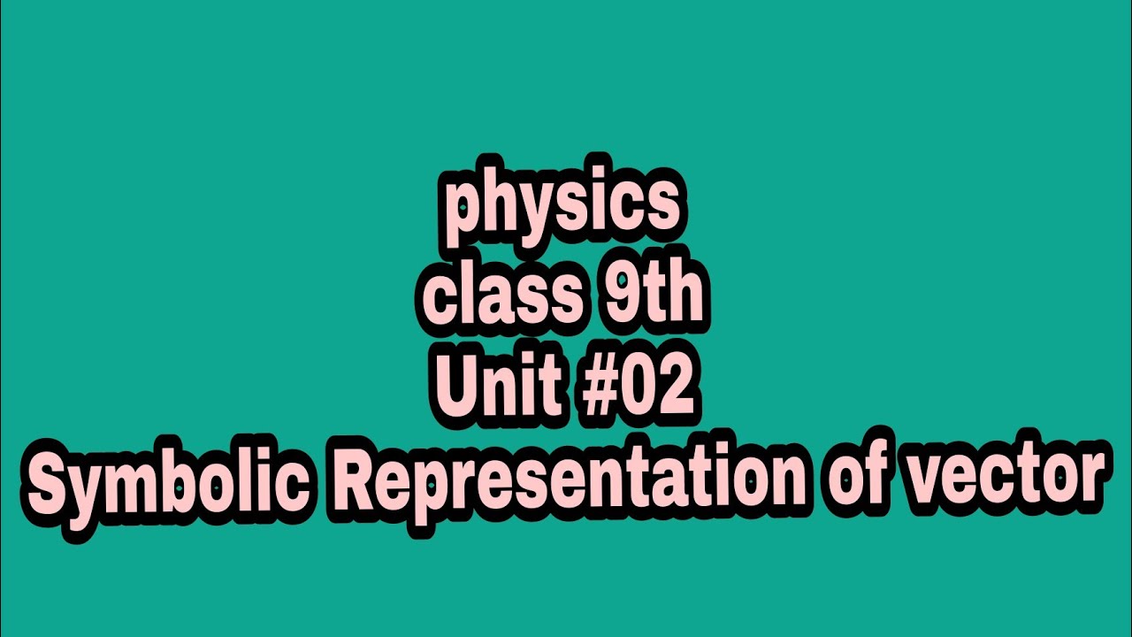 Symbolic Representation of vector//physics 9th// kpktextbook - YouTube
