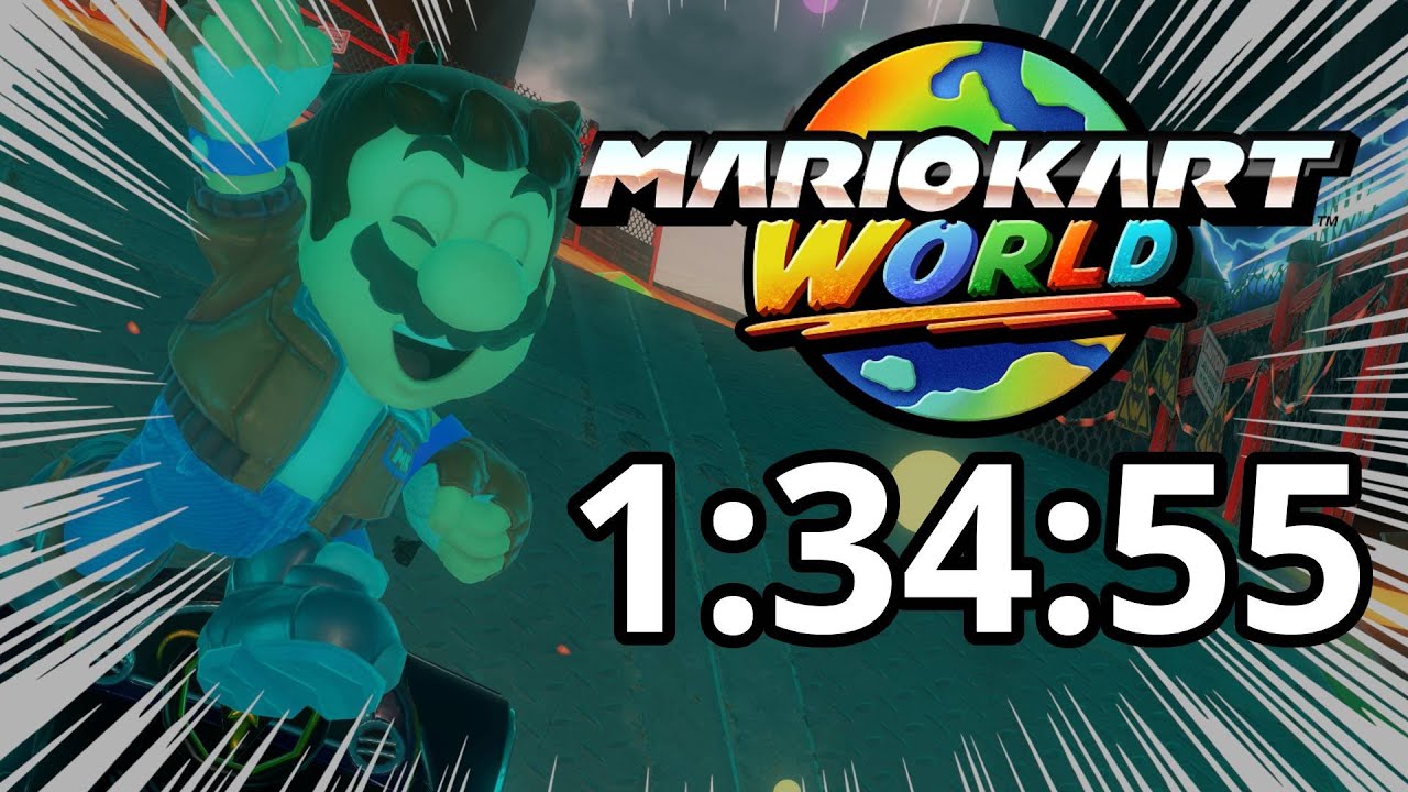 Mario Kart World Speedrun - 1:34:55 - All Grand Prix - YouTube