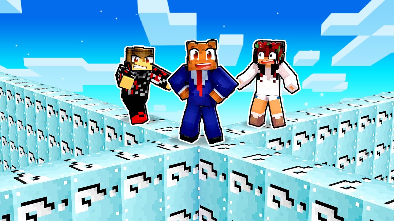 Fighting The Odds In Lucky Block Walls The Movie! - YouTube