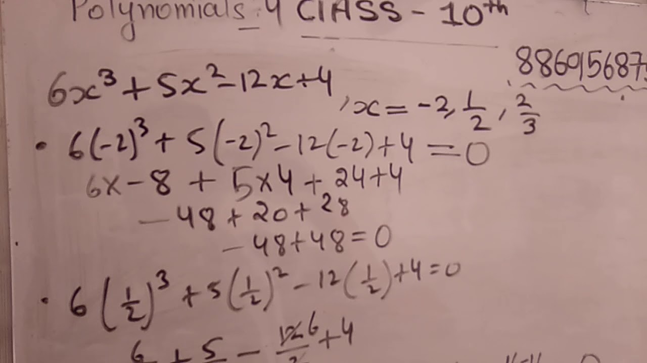 Class 10 polynomials 4 - YouTube