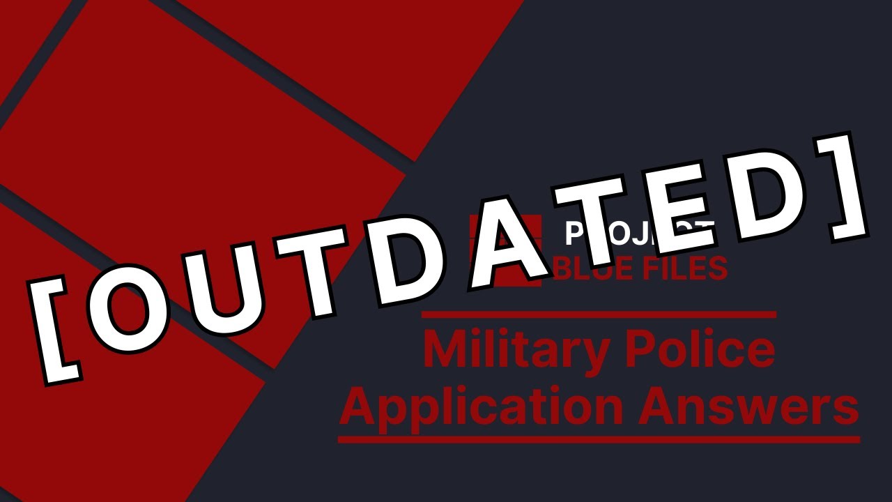 [OUTDATED] Military Police Application Answers - Nighthawk Imperium ...