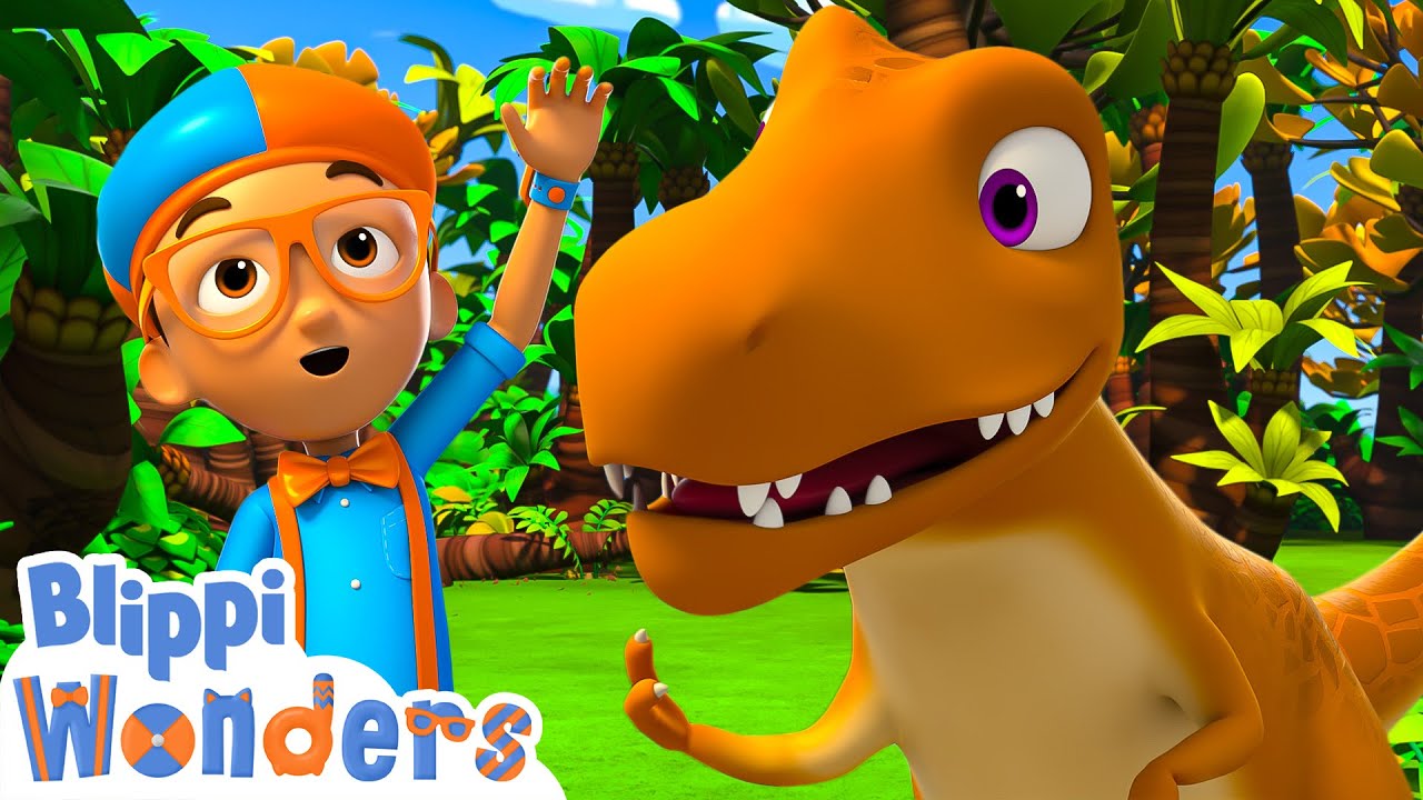 My Pet T-Rex!📖Blippi Wonders📖Moonbug Kids📖Learning Corner - YouTube