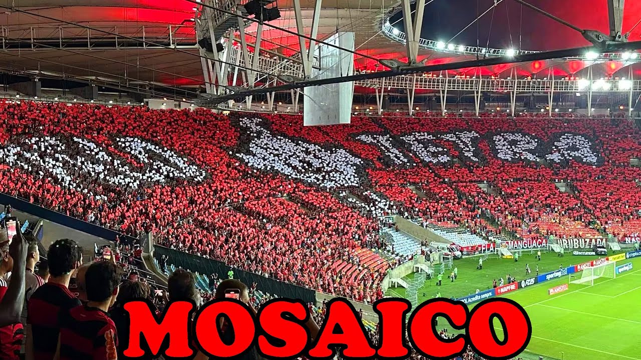 ESPETÁCULAR!! TORCIDA DO FLAMENGO FAZENDO UM BELISSIMO MOSAICO PELA ...
