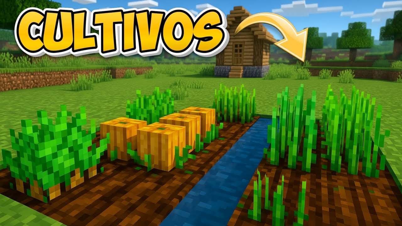 Como hacer cultivos en minecraft - YouTube