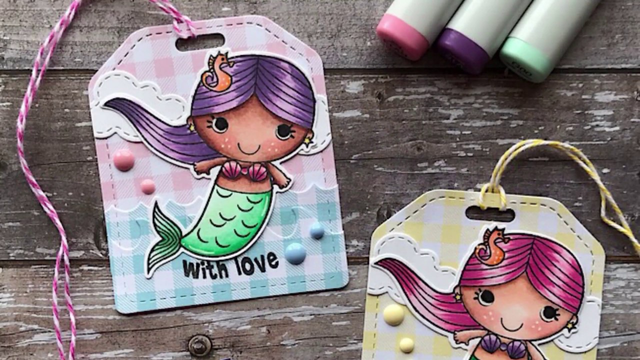 How to Create Adorable Mermaid Gift Tags | Just Swimming By Tags - YouTube