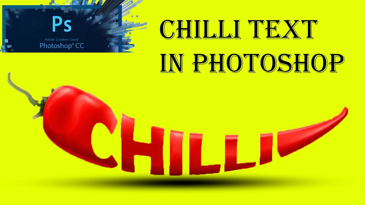 CHILLI IMAGE TEXT MANIPULATION IN PHOTOSHOP 2024 - YouTube