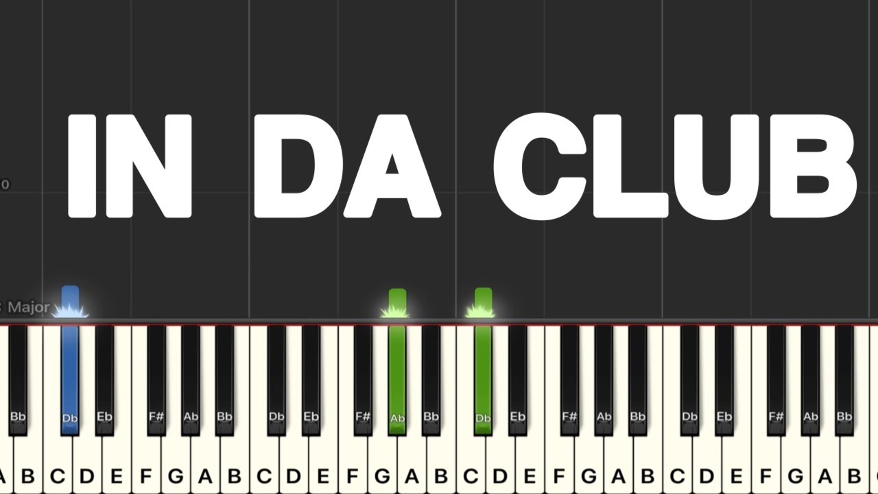 50 Cent - In Da Club Piano Tutorial - YouTube