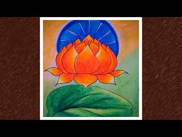 Indian National Flower Drawing