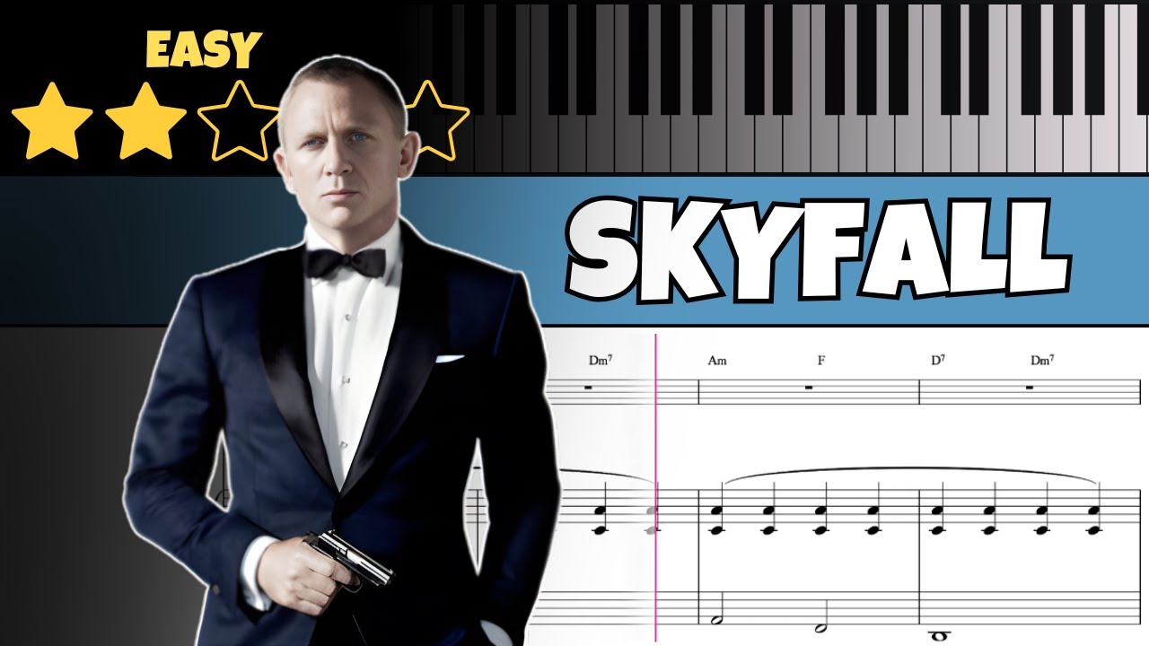 Skyfall – Adele | EASY Piano Tutorial + Sheet Music - YouTube
