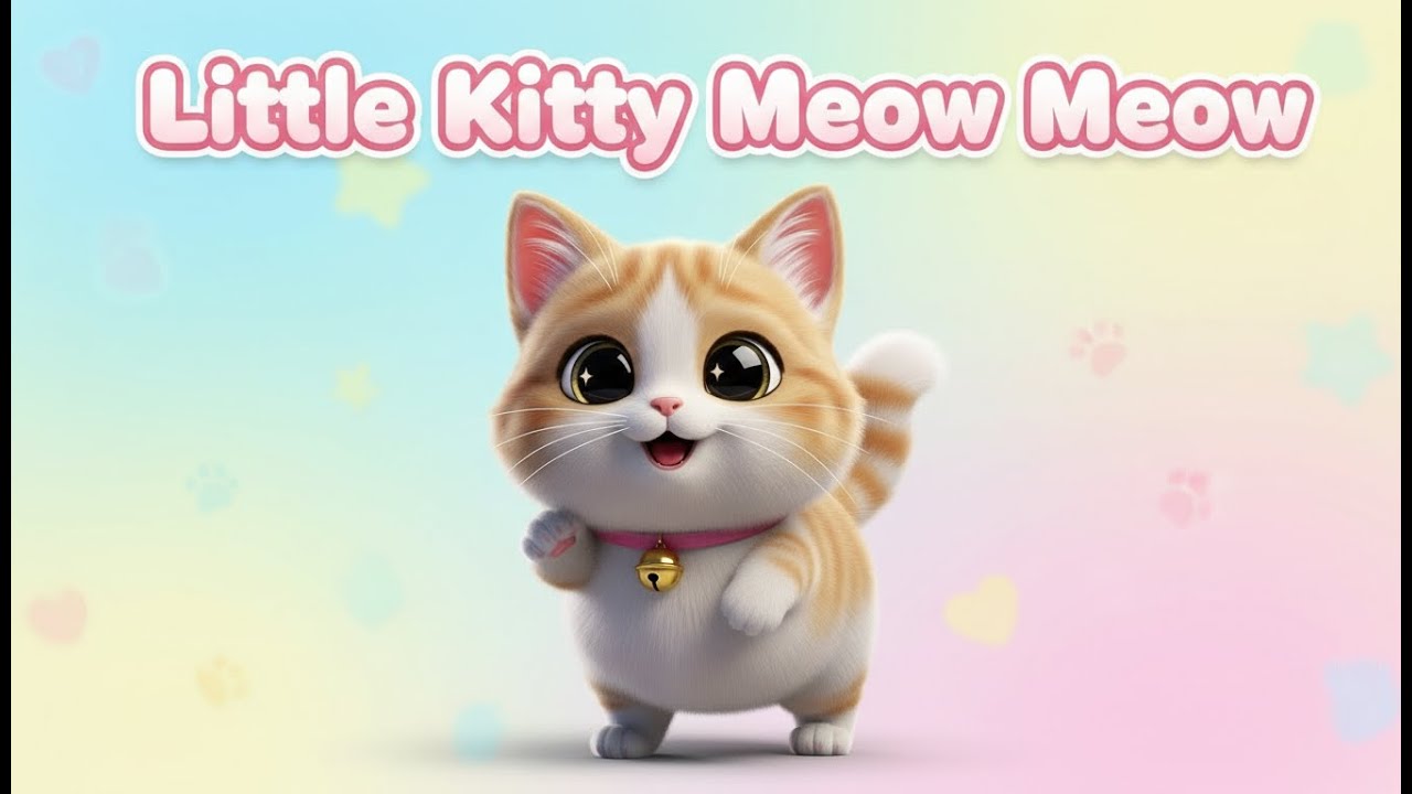 Little Kitty Meow Meow 🐾 | Super Cute Baby Song - YouTube