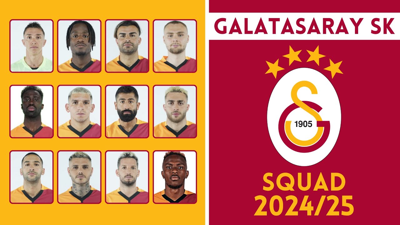 Galatasaray SK Squad For Season 2024/25 | Galatasaray | Roster Insight ...