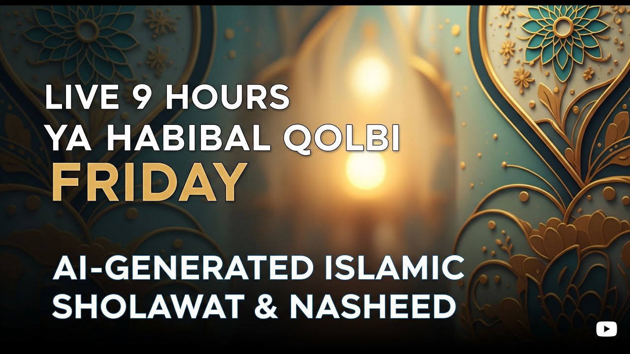 LIVE 9 HOURS YA HABIBAL QOLBI FRIDAY | AI-GENERATED ISLAMIC SHOLAWAT ...