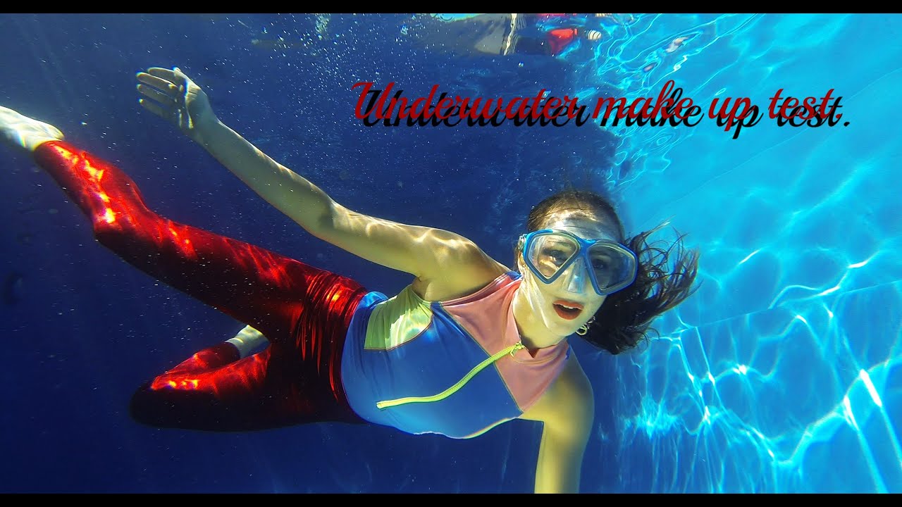 Underwater make up test at the bottom of the swimming pool😎. #GoPro # ...