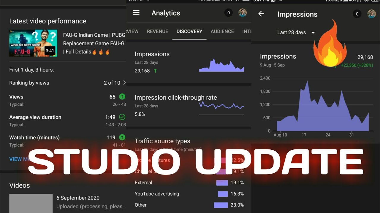 YouTube Studio Dark Mode | New Update | awesome hacks 🔥 - YouTube