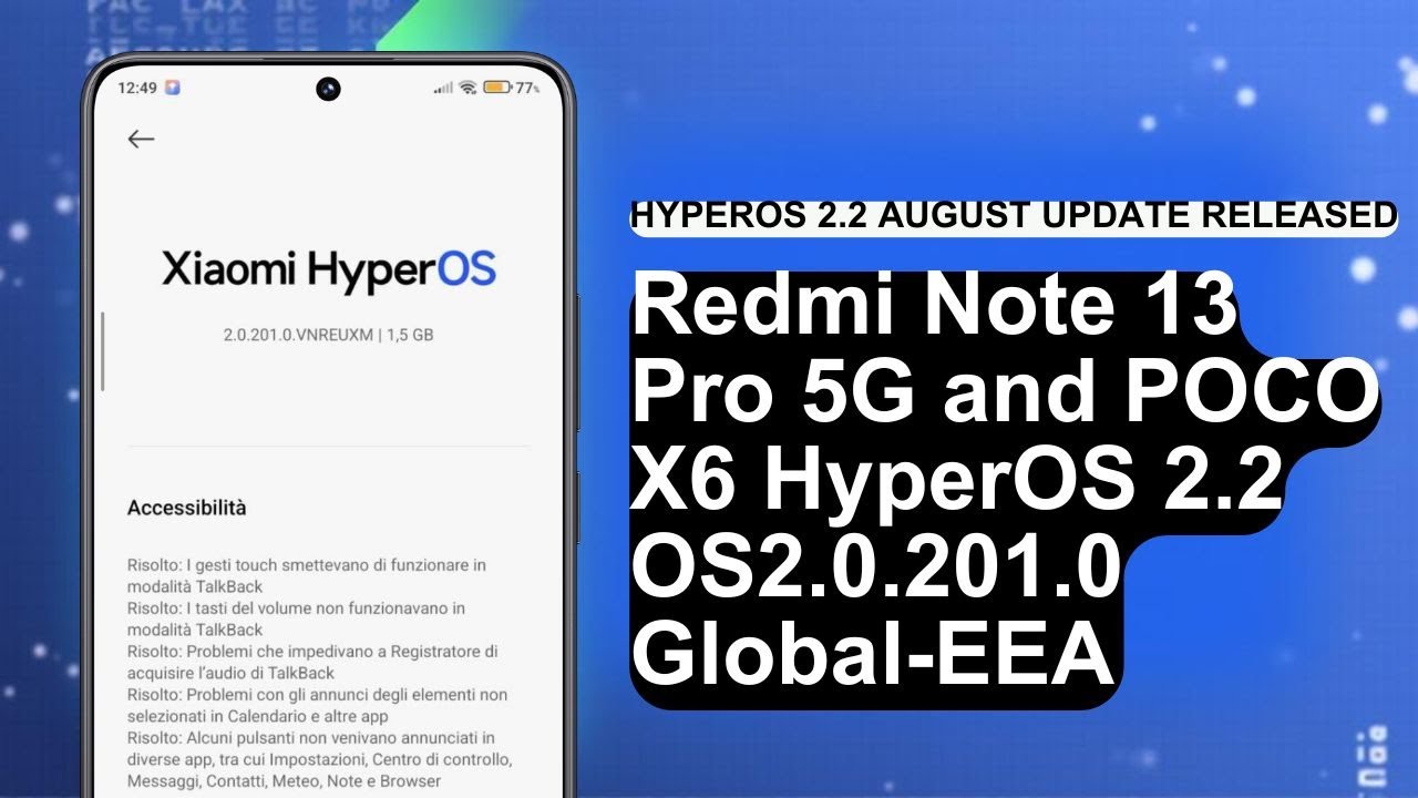 Redmi Note 13 Pro 5G HyperOS 2.2 Global-EEA Stable Update Released: OS2 ...