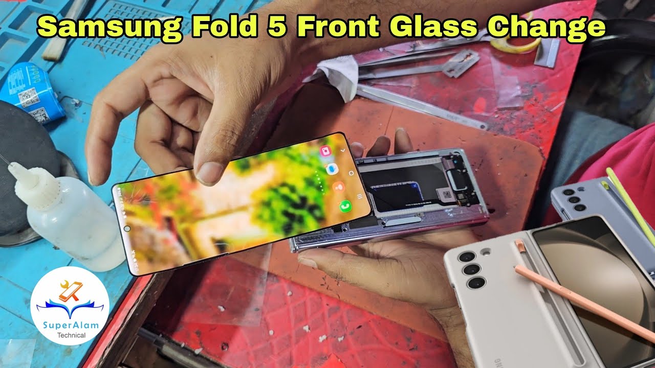 Samsung Fold 5 Broken Front Glass Change | Fold Mobile Glass ...