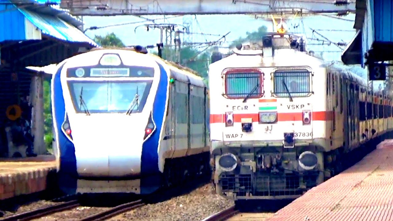 🔥 Indian Railways 130 KMPH WAP7 High Speed Train Video Compilation ...