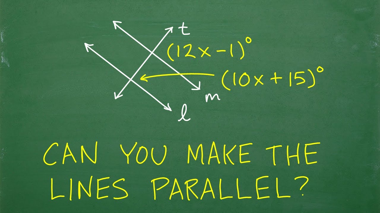 Parallel lines – what is the value that makes the lines parallel? - YouTube