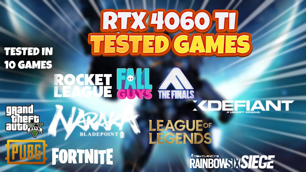 RTX 4060 Ti + i5 12400f | Test in 10 games at 1080p | RTX 4060 Ti ...
