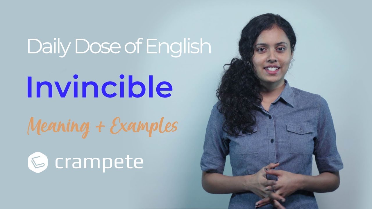 DailyDose English - Invincible Meaning - Verbal Lesson - YouTube