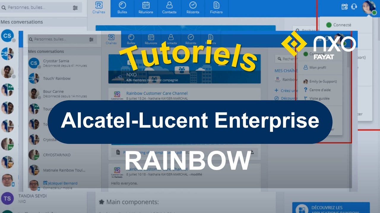 Tuto Alcatel-Lucent Enterprise Rainbow - NXO - YouTube