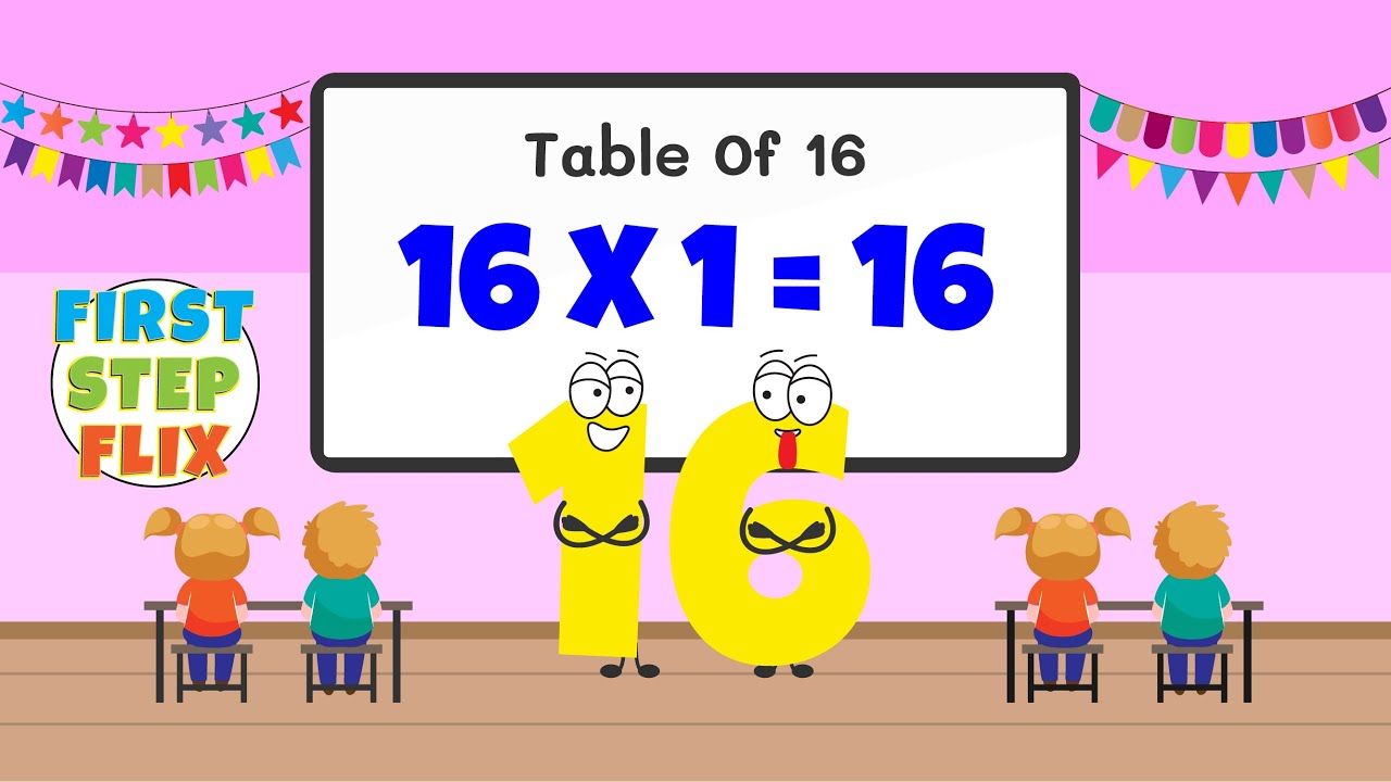 Table of 16 | Learn Multiplication Table of 16 | Times Tables | Times ...