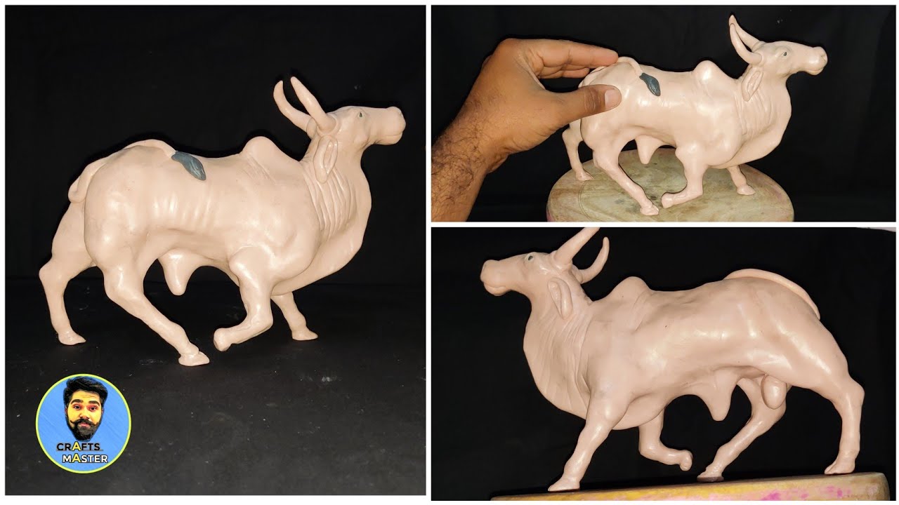 How To Make Realistic Bull with Clay, Clay bull, Clay Cow ,Clay ...