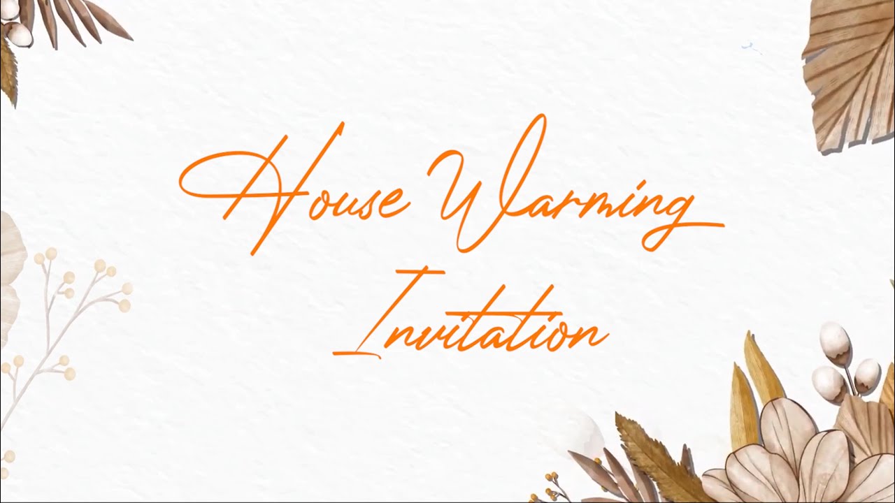 House Warming Invitation Video | Christian Invitation Video 2023 | Ay ...