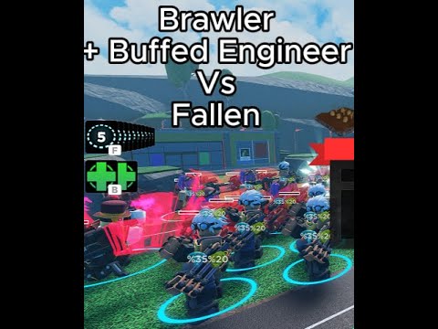 Fallen with Brawler and buffed Engineer | Tower Defense Simulator - YouTube