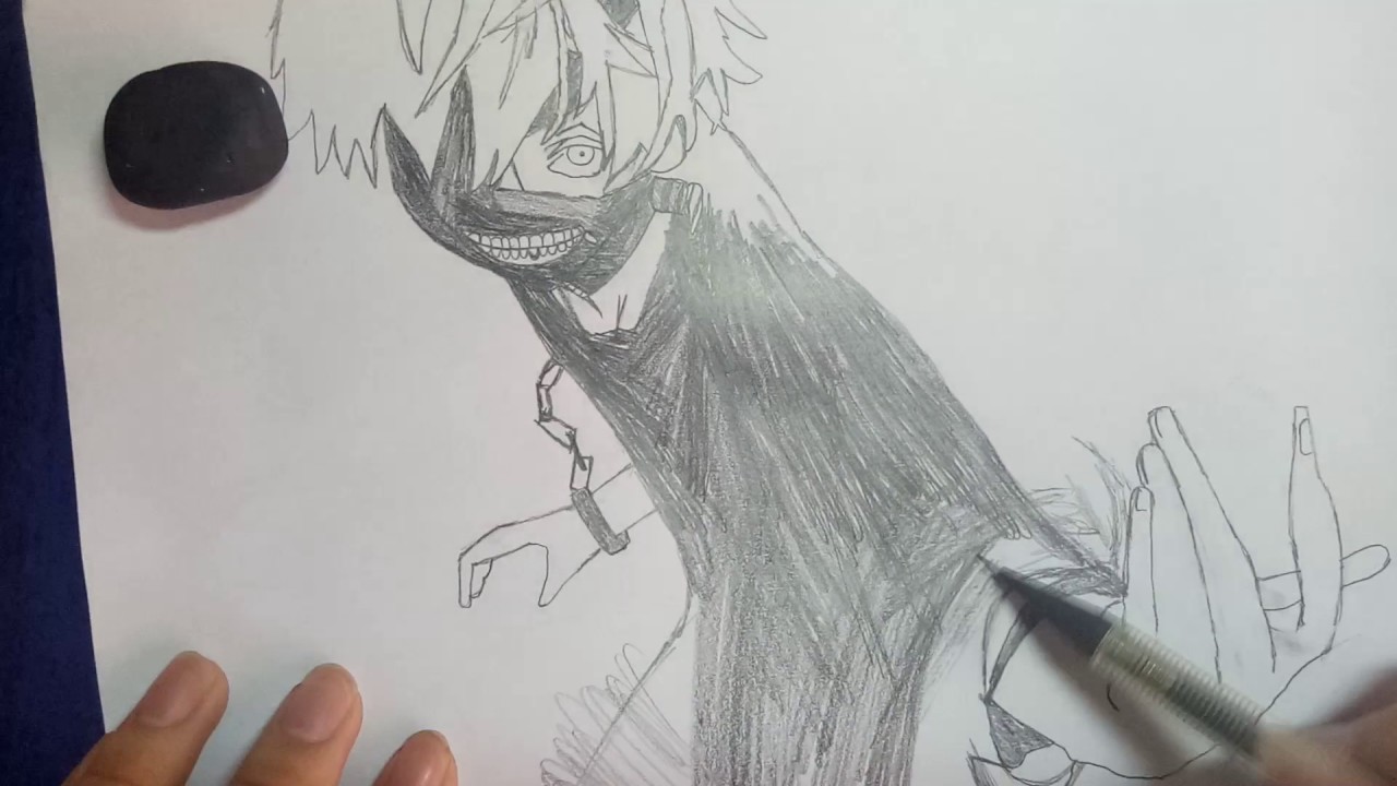 Draw kaneki ken [Tokyo ghoul] - YouTube